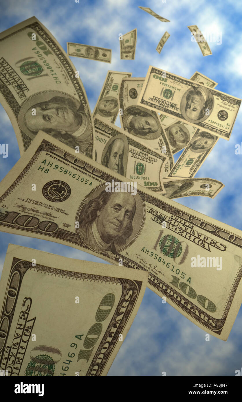 Dollari che cadono dal cielo immagini e fotografie stock ad alta ...