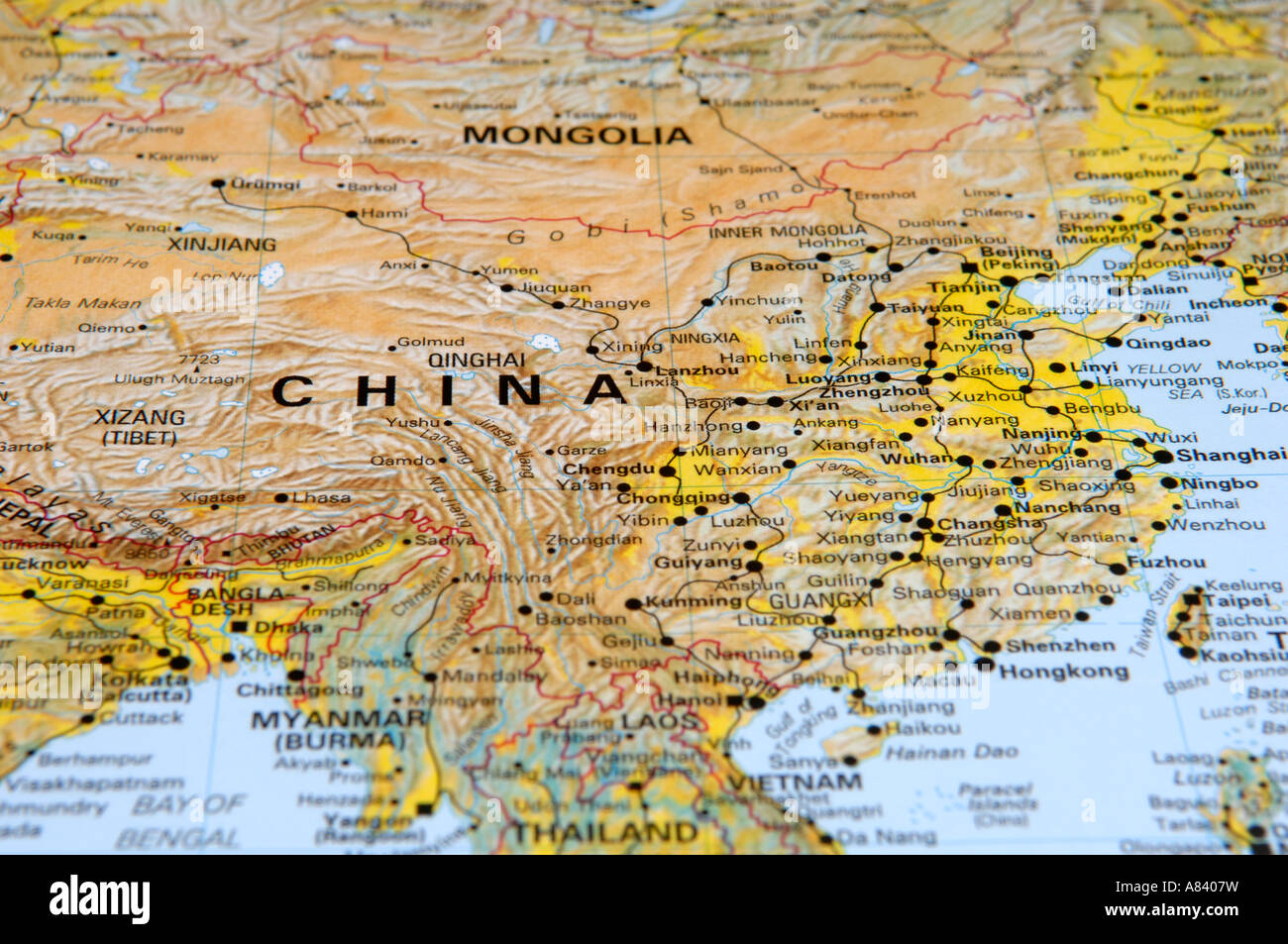 Mappa della cina immagini e fotografie stock ad alta risoluzione - Alamy