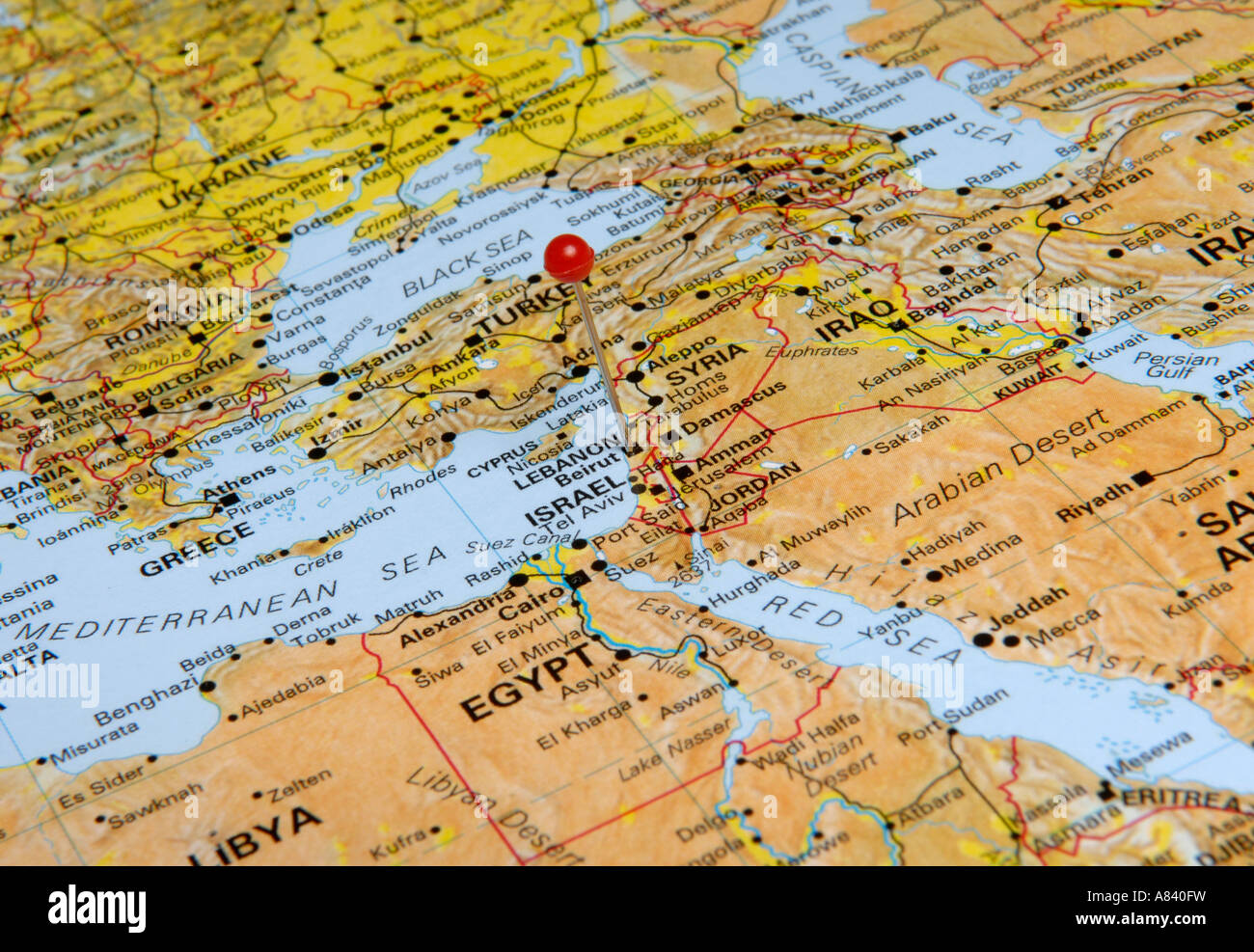 Cartina siria israele libano immagini e fotografie stock ad alta ...