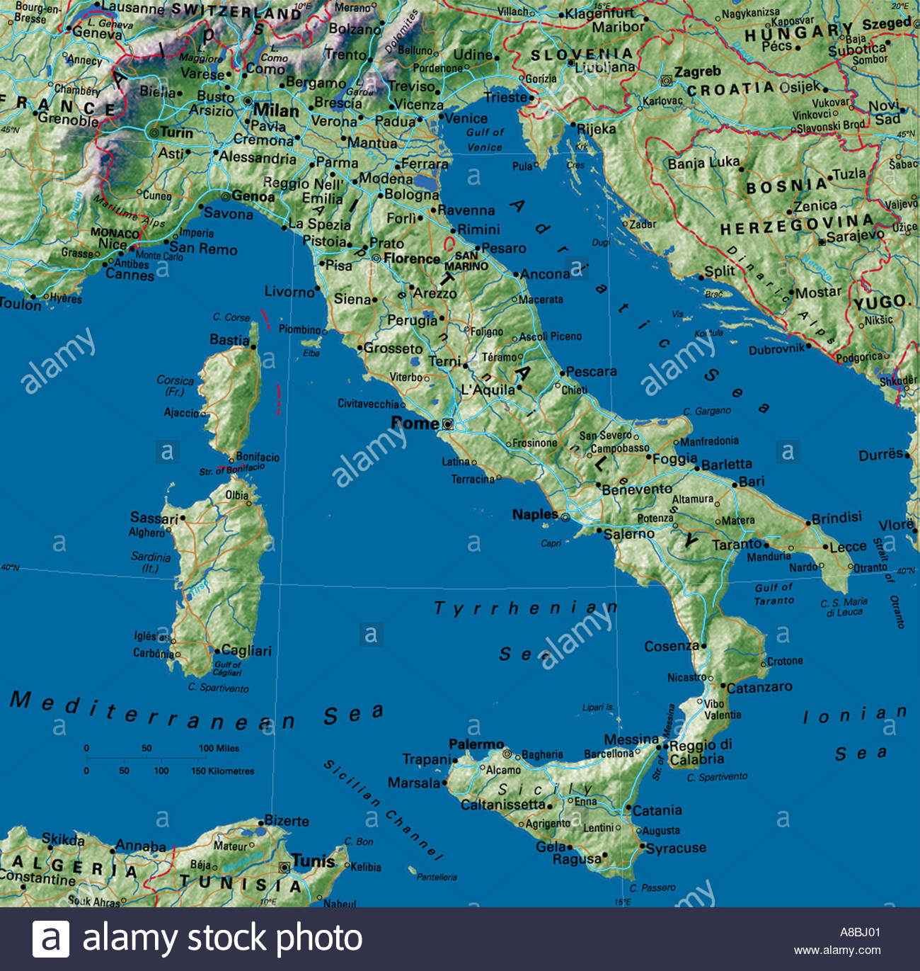 Mappa Italia Immagini & Mappa Italia Fotos Stock - Alamy