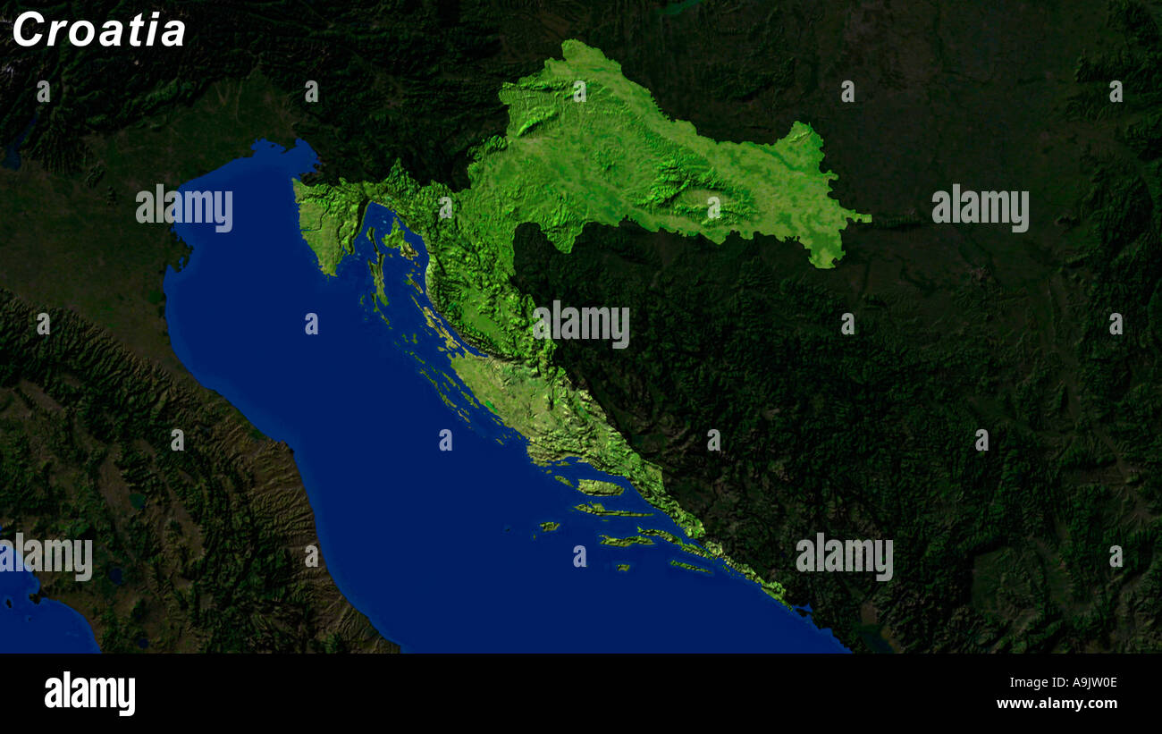 Croazia regioni mappa immagini e fotografie stock ad alta risoluzione ...