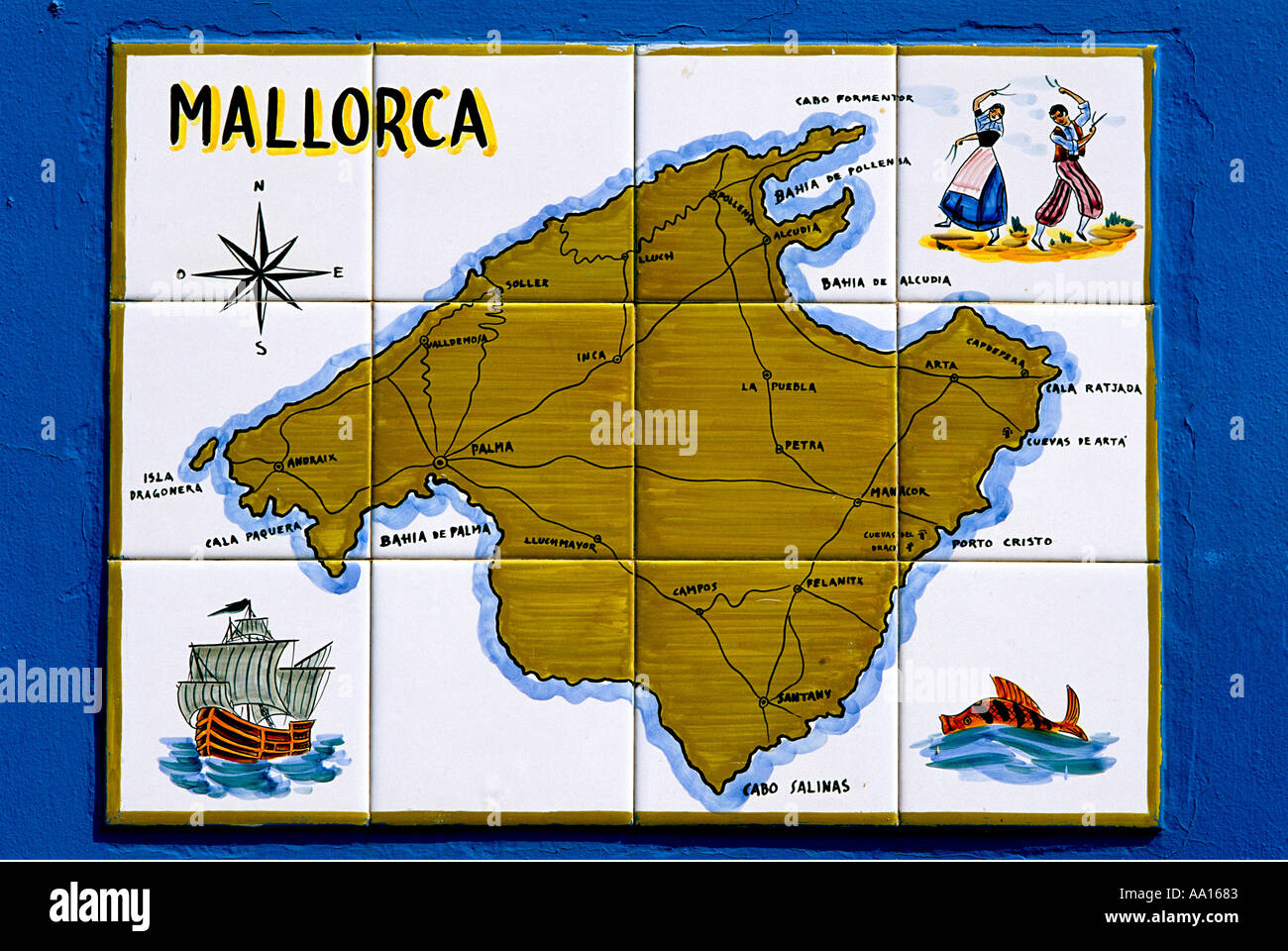 Map majorca immagini e fotografie stock ad alta risoluzione - Alamy