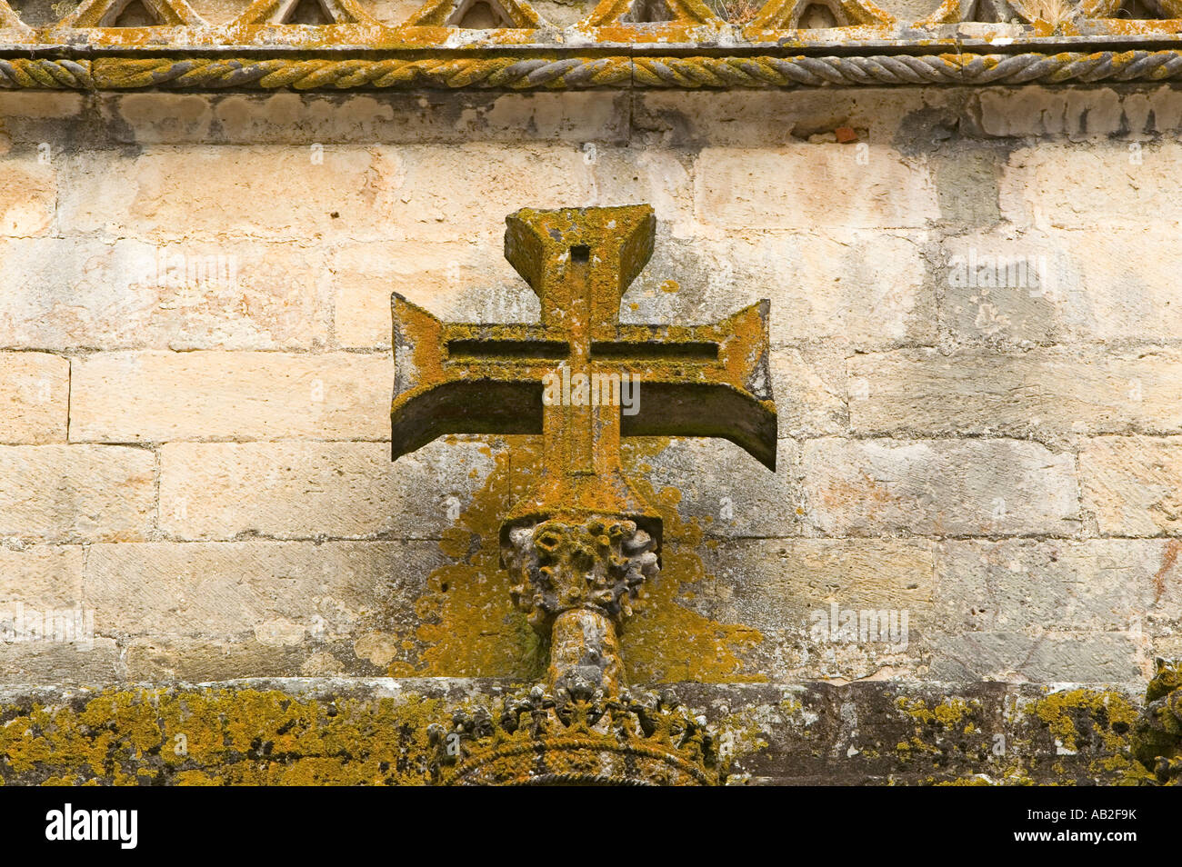 Dettaglio dei primi cristiani croce sulla parete del capitolo casa ...