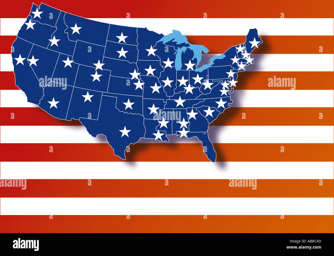 Mappa dell usa immagini e fotografie stock ad alta risoluzione - Alamy