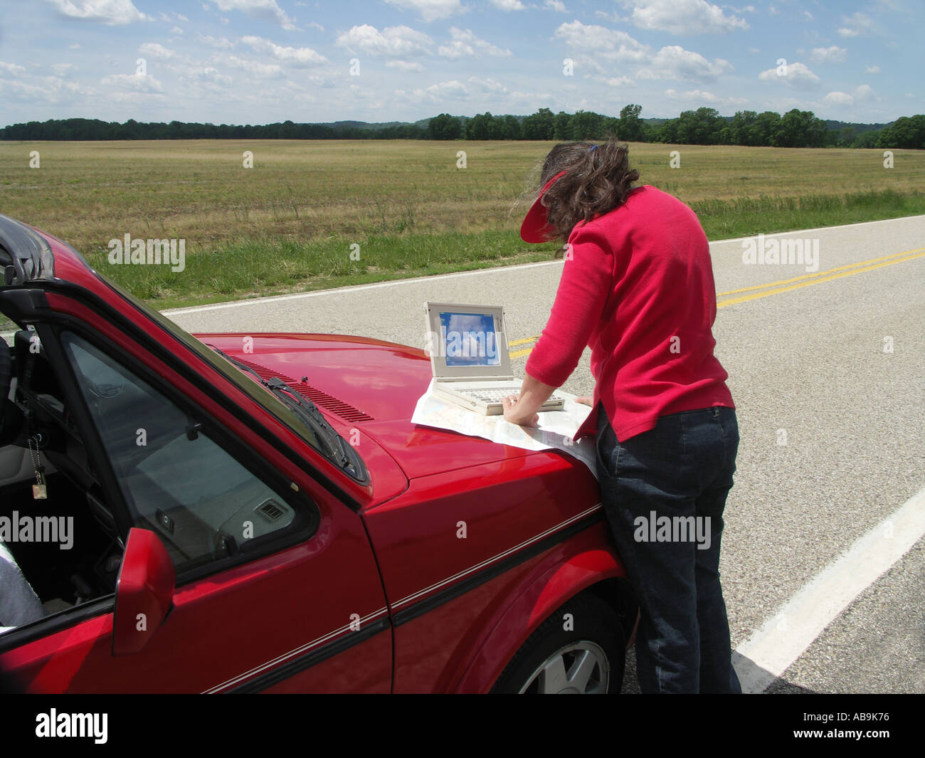 Mappa stradale di controllo del computer immagini e fotografie stock ad ...