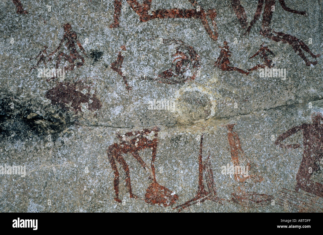 Pre colonial africana di arte rupestre Matopos Parco Nazionale dello ...