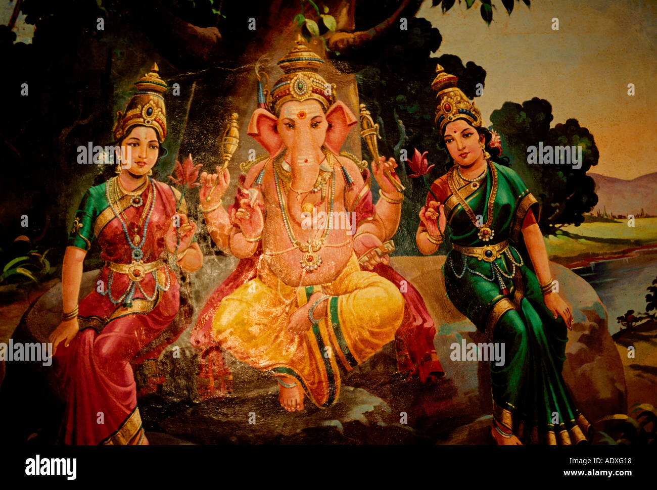 Ganesh, divinità Indù, Sri Krishnan tempio, Monkey tempio di Dio ...