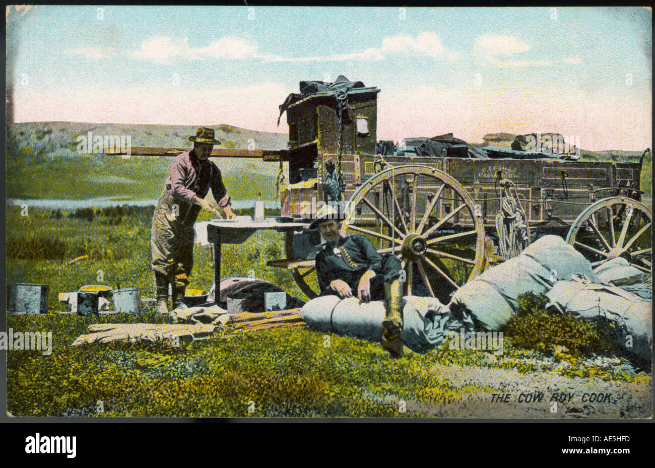Cuoco di chuck wagon del carro del mandrino del cowboy immagini e ...