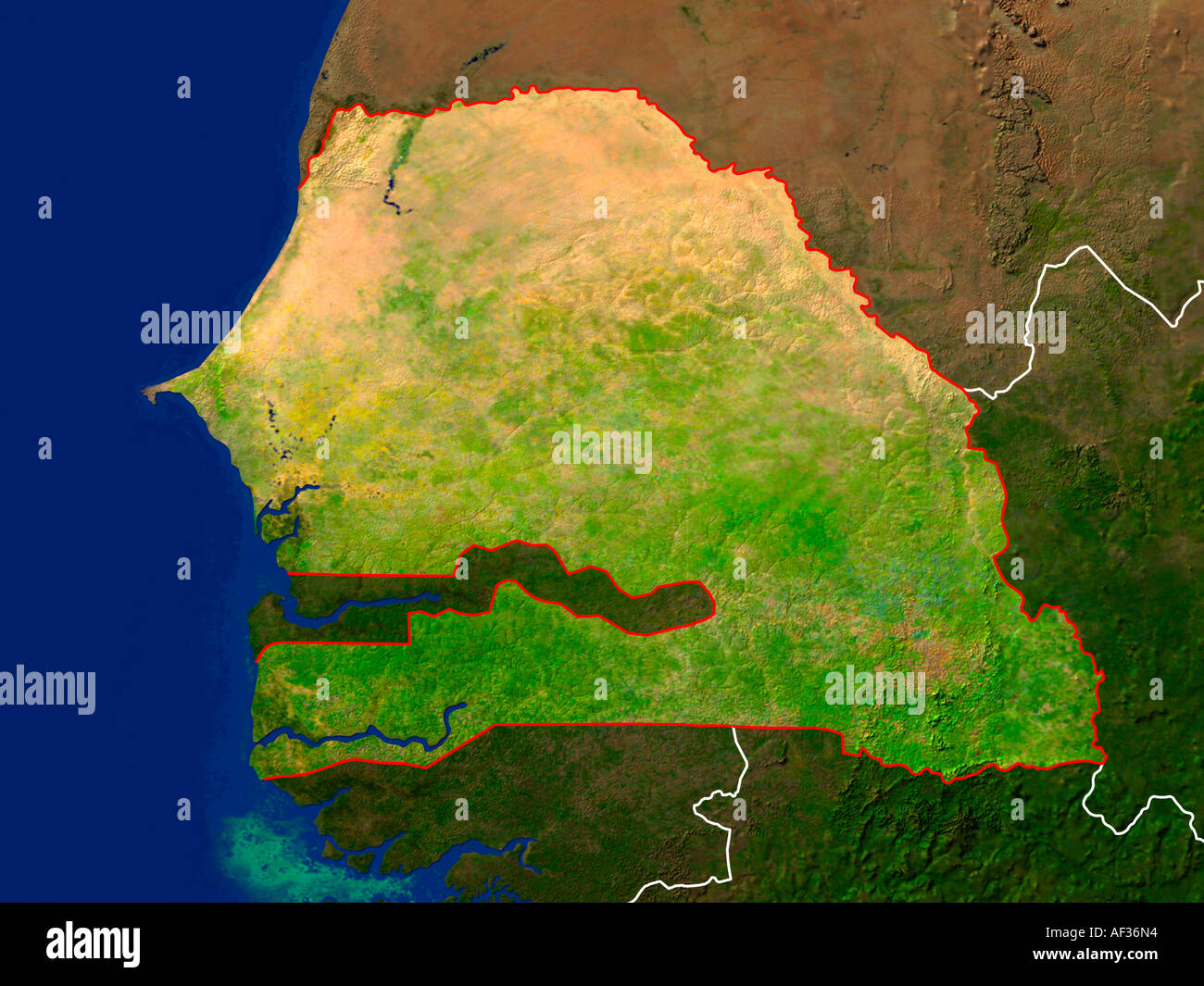Senegal cartina immagini e fotografie stock ad alta risoluzione ...