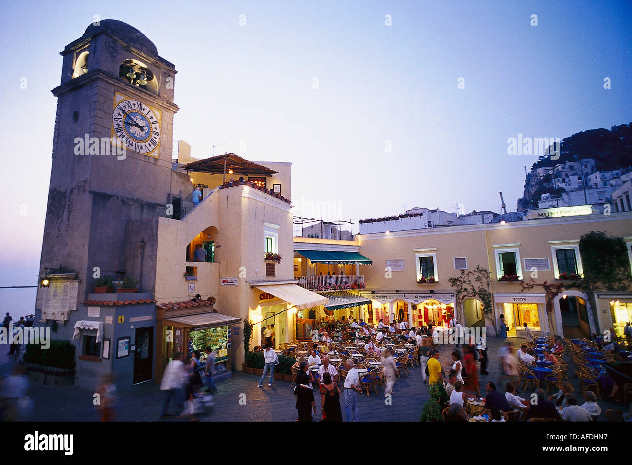 Piazza Umberto I, città di Capri, Capri, Campania Italia Foto stock - Alamy
