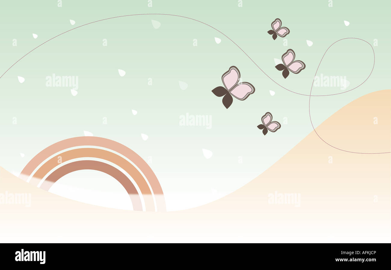 Paesaggio con una farfalla immagini e fotografie stock ad alta ...