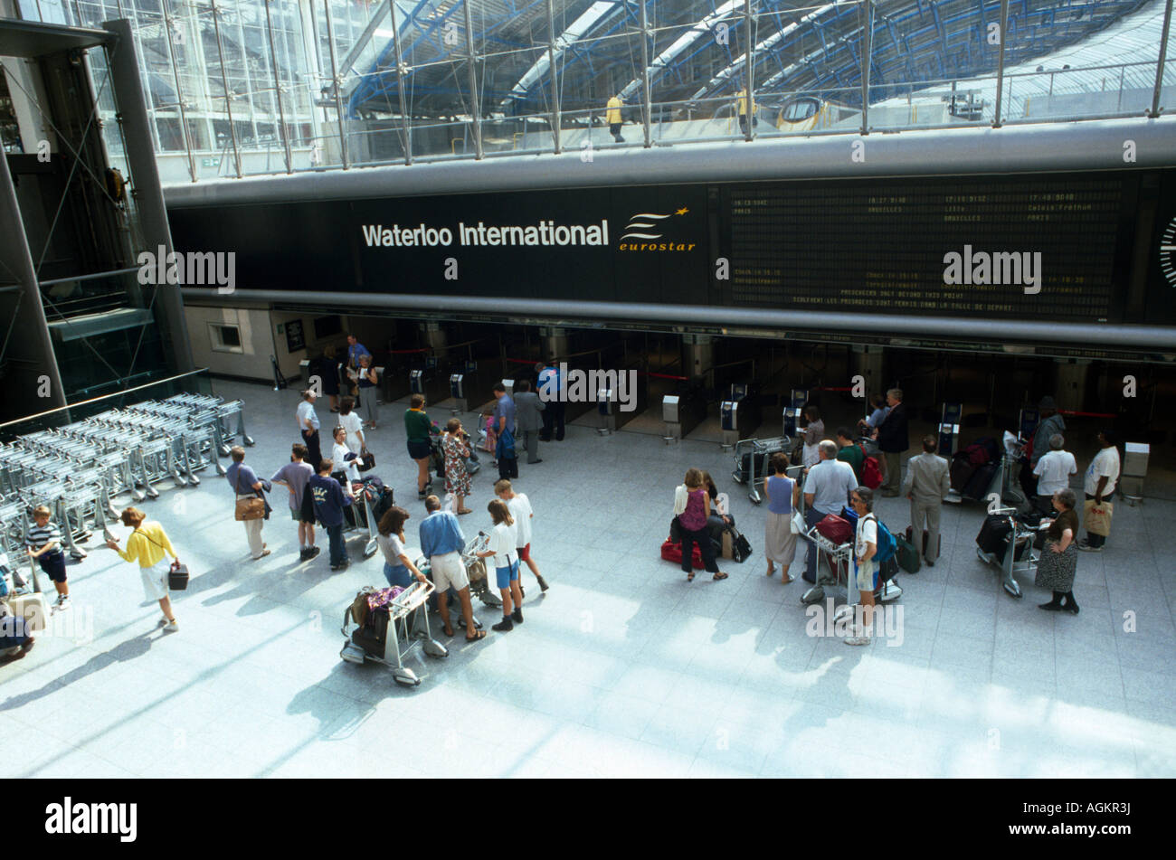 La stazione di Waterloo International Terminal Eurostar per Londra Foto ...