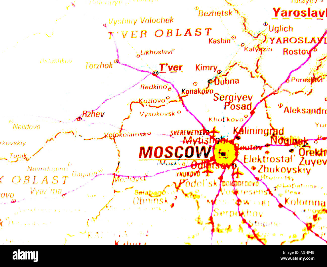 Mappa di mosca russia immagini e fotografie stock ad alta risoluzione ...