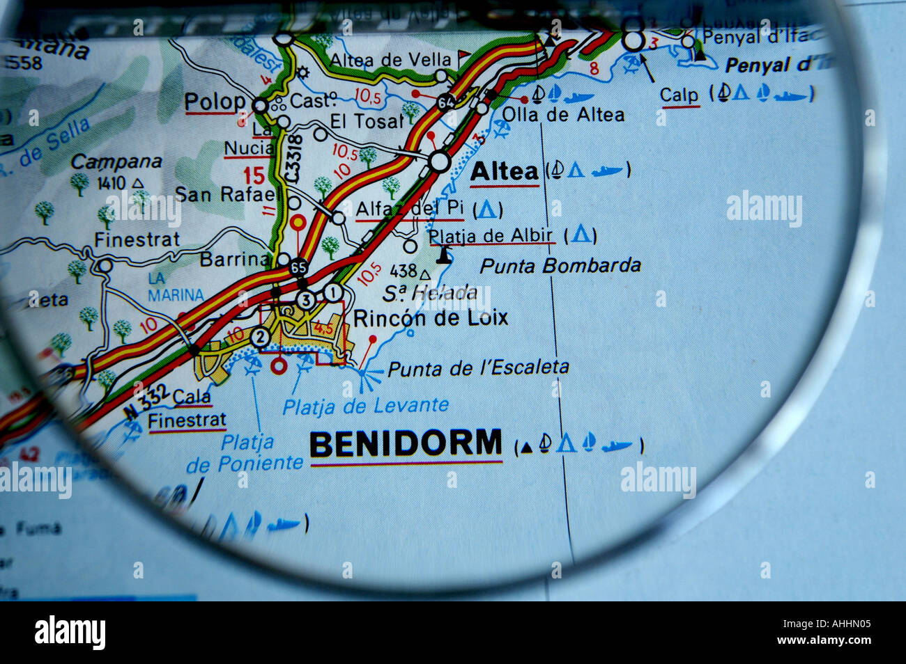Mappa di benidorm immagini e fotografie stock ad alta risoluzione - Alamy