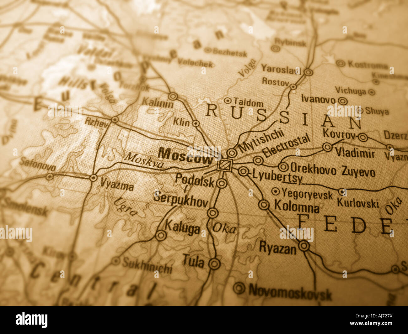 Vintage map of moscow immagini e fotografie stock ad alta risoluzione ...