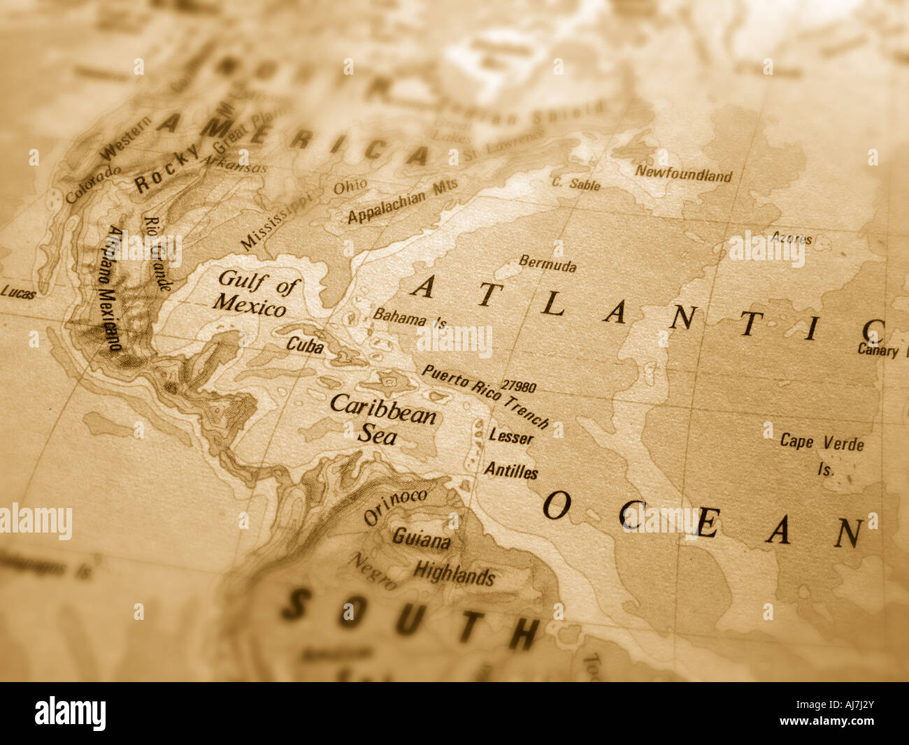 Mappa Delle Isole Caraibiche D'epoca Immagini e Fotos Stock - Alamy