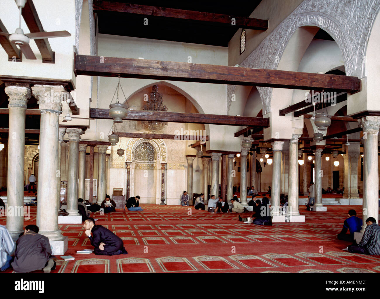 Interior al azhar mosque cairo egypt immagini e fotografie stock ad ...