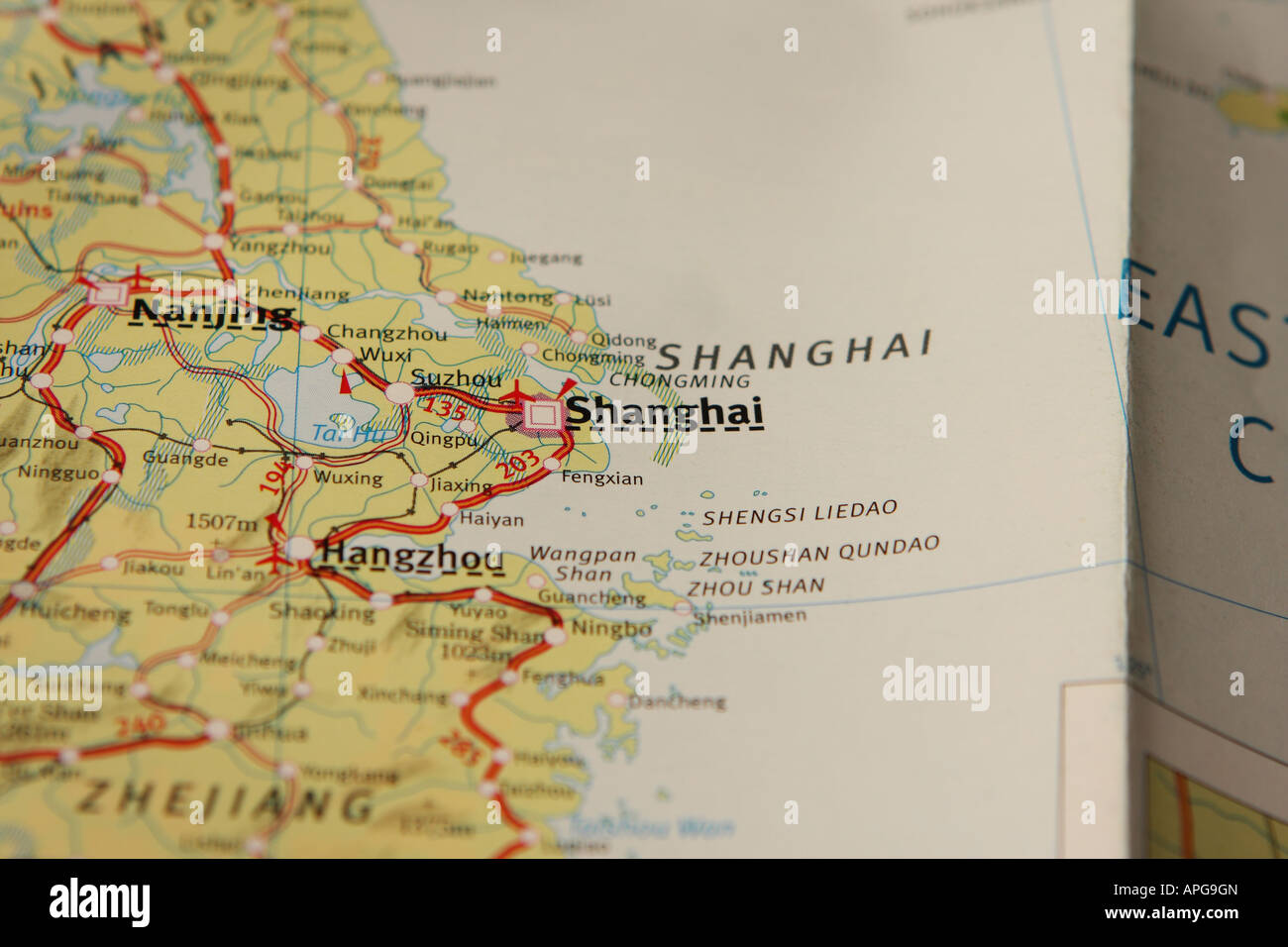 Close up map china shanghai immagini e fotografie stock ad alta ...