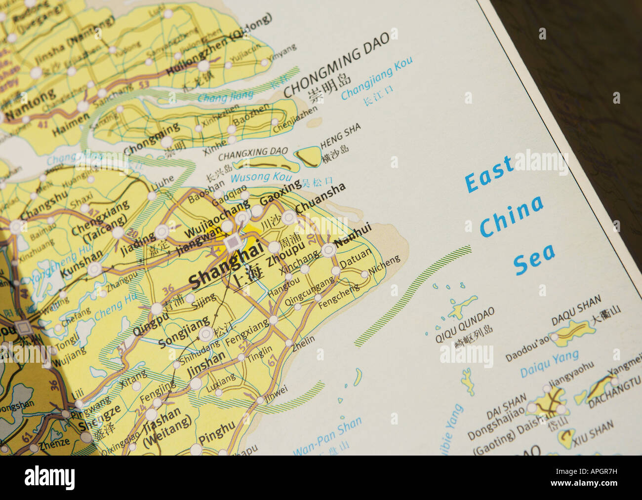 Close up map china shanghai immagini e fotografie stock ad alta ...