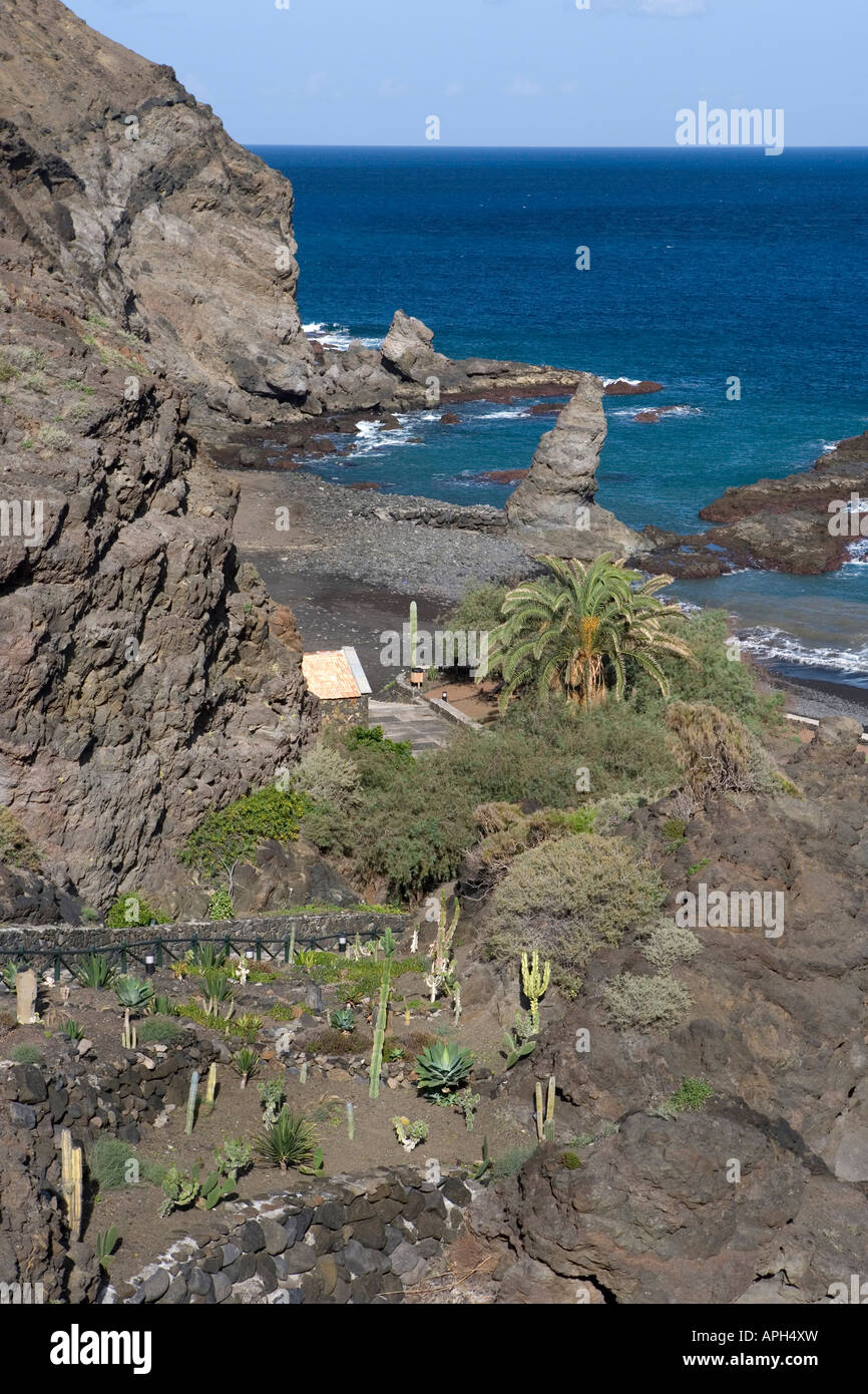 Spagna Isole Canarie La Gomera, spiaggia Playa de la Caleta Foto stock - Alamy