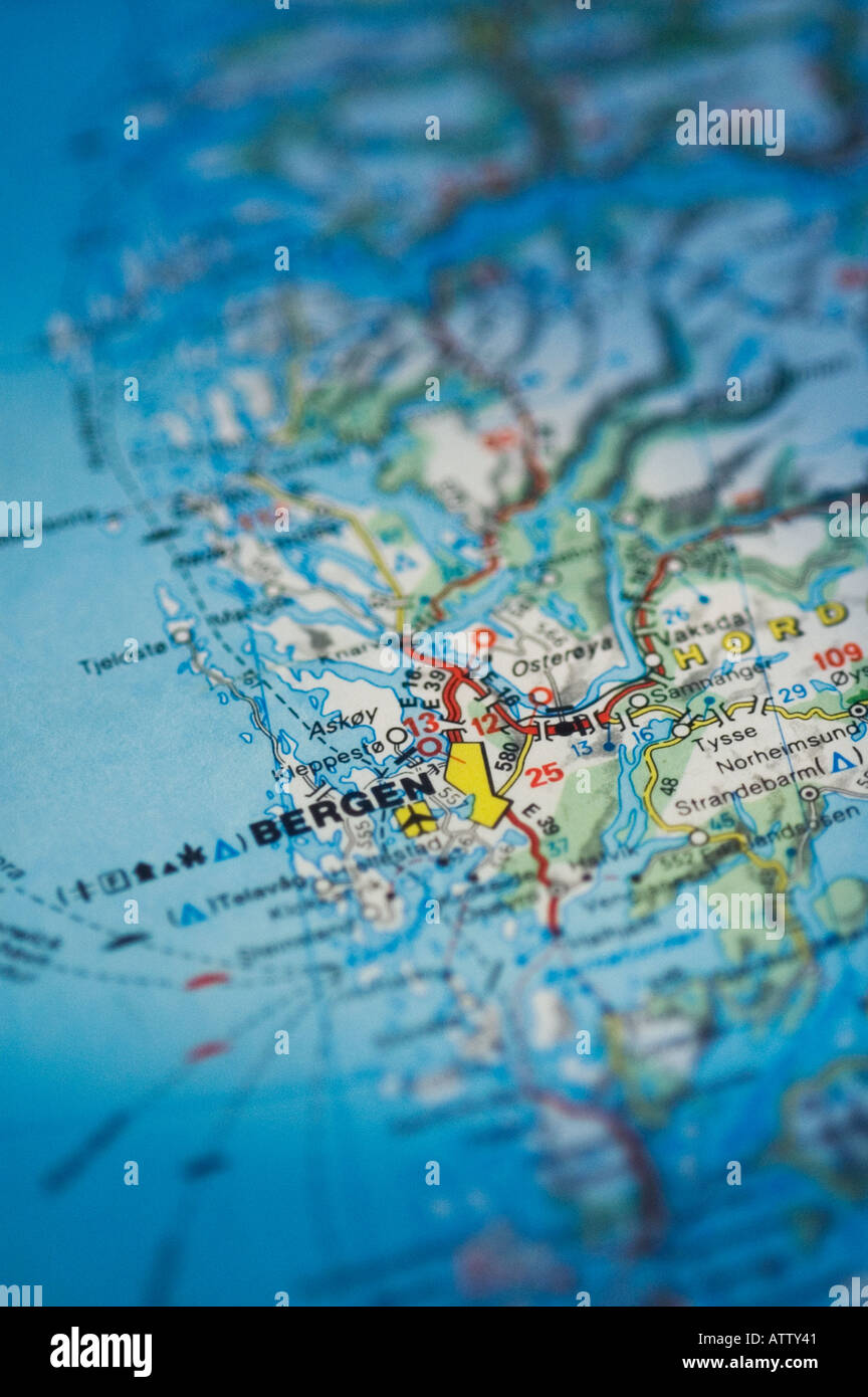Bergen map immagini e fotografie stock ad alta risoluzione - Alamy