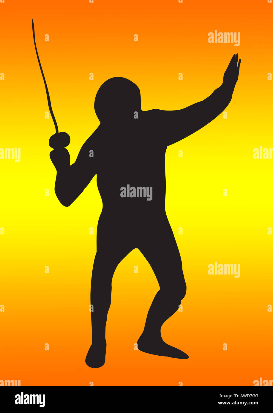 Scherma silhouette immagini e fotografie stock ad alta risoluzione - Alamy