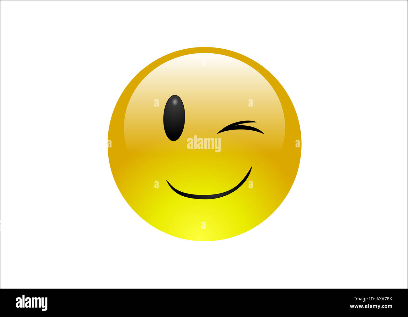 Happy wink emoticon icon immagini e fotografie stock ad alta ...