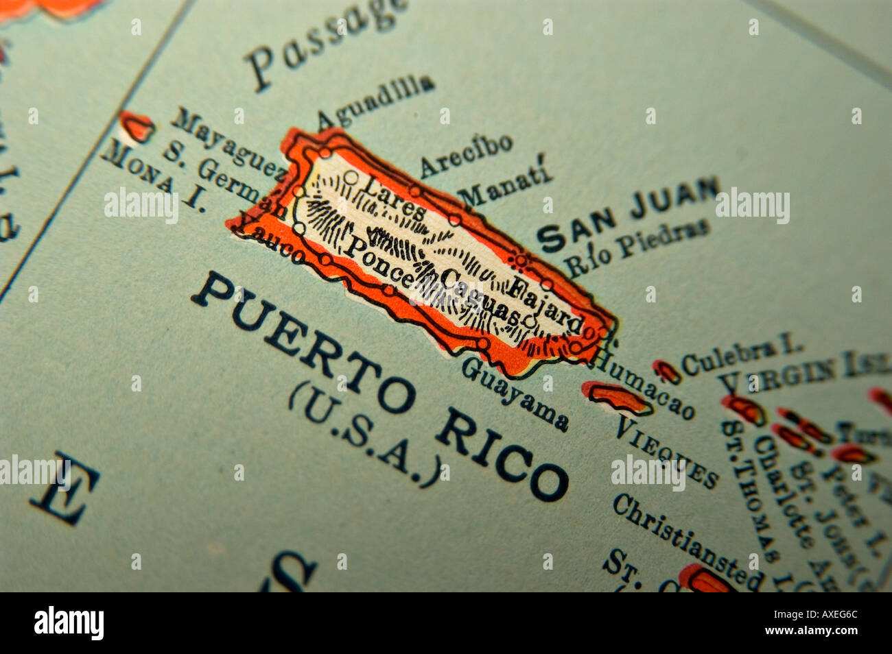 Mappa Di Puerto Rico Immagini e Fotos Stock - Alamy