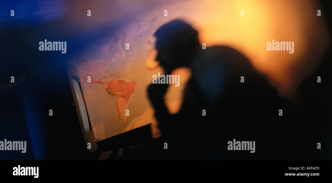 Mappa silhouette immagini e fotografie stock ad alta risoluzione - Alamy