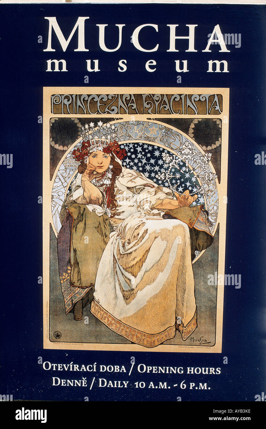 Poster pubblicitari il Mucha Museum Kaunicky palac Panska 7 Museo di ...