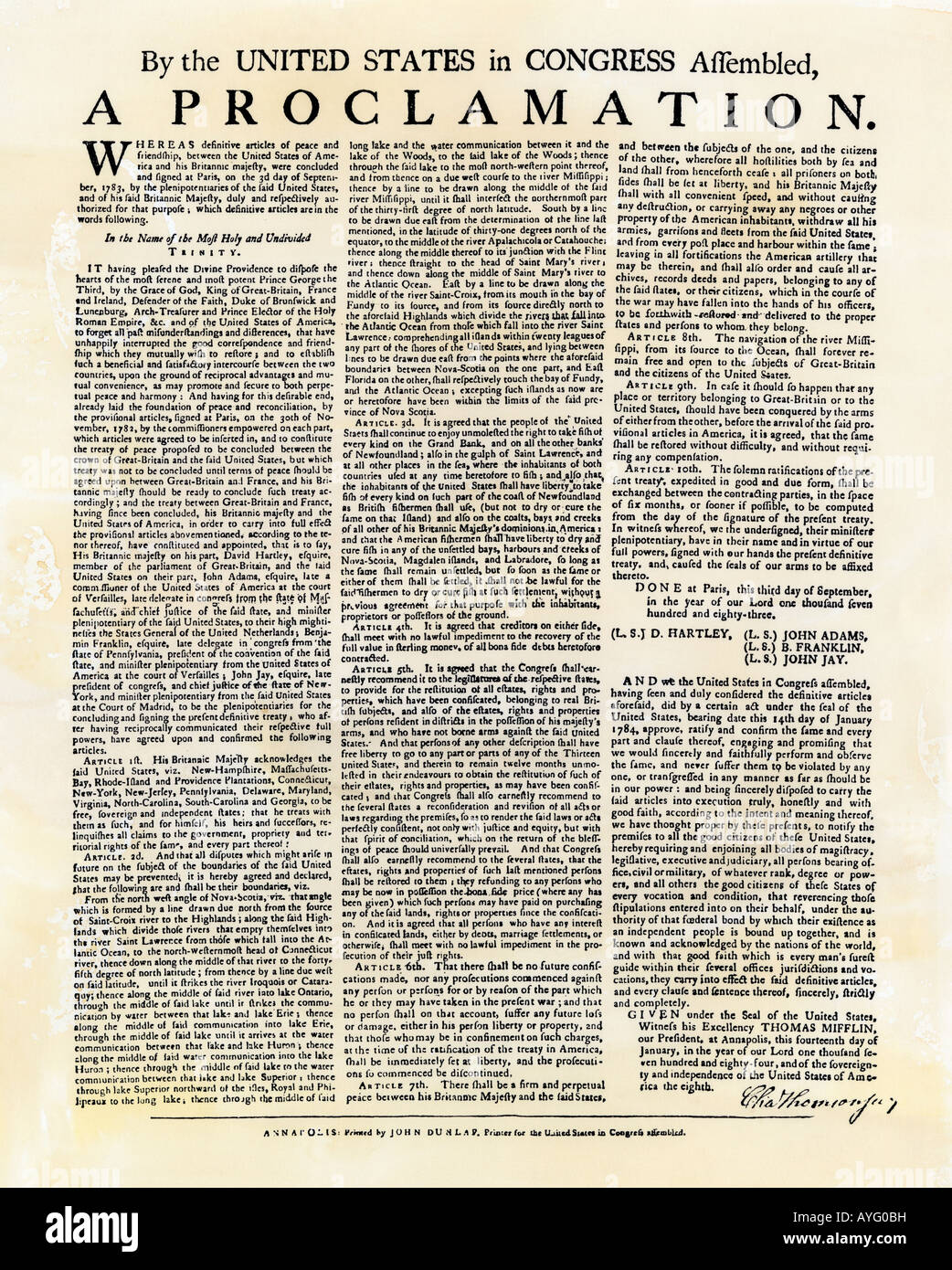 1783 treaty paris immagini e fotografie stock ad alta risoluzione - Alamy