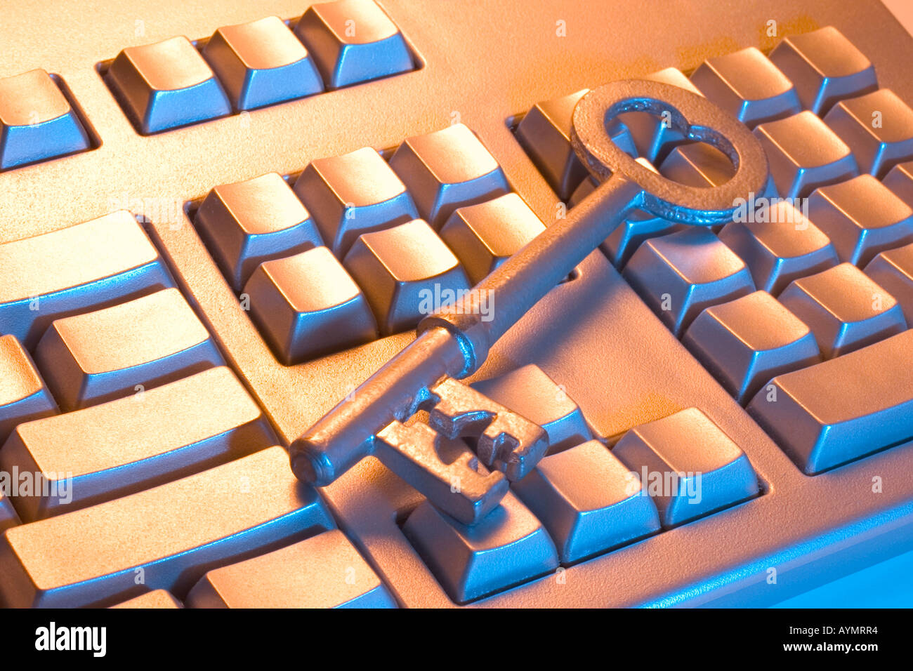Lo scheletro di tasto sulla tastiera del computer Foto stock - Alamy