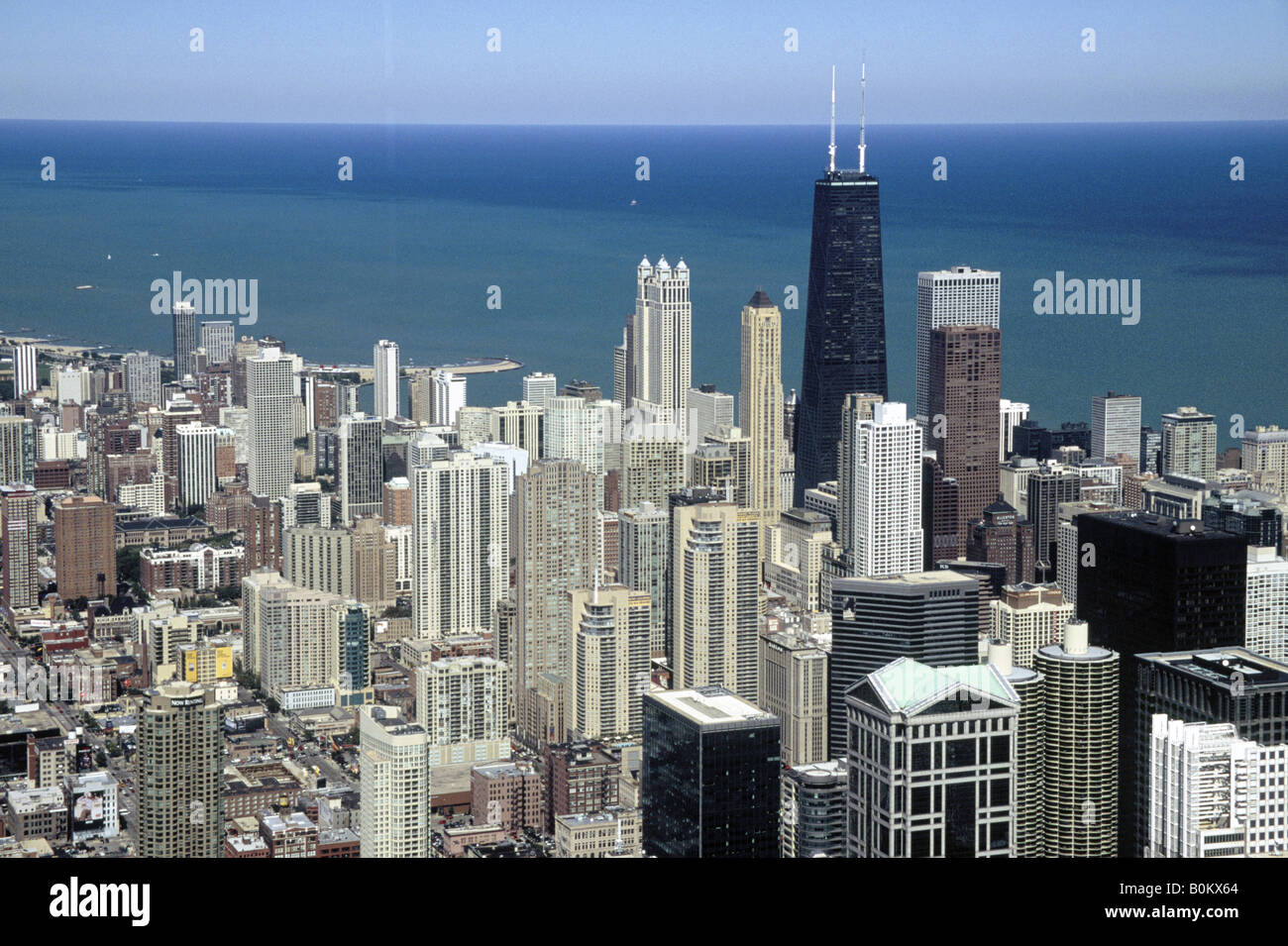 Citiscape. Vista sui tetti da Sears Tower. Città edifici di altezza. Il ...