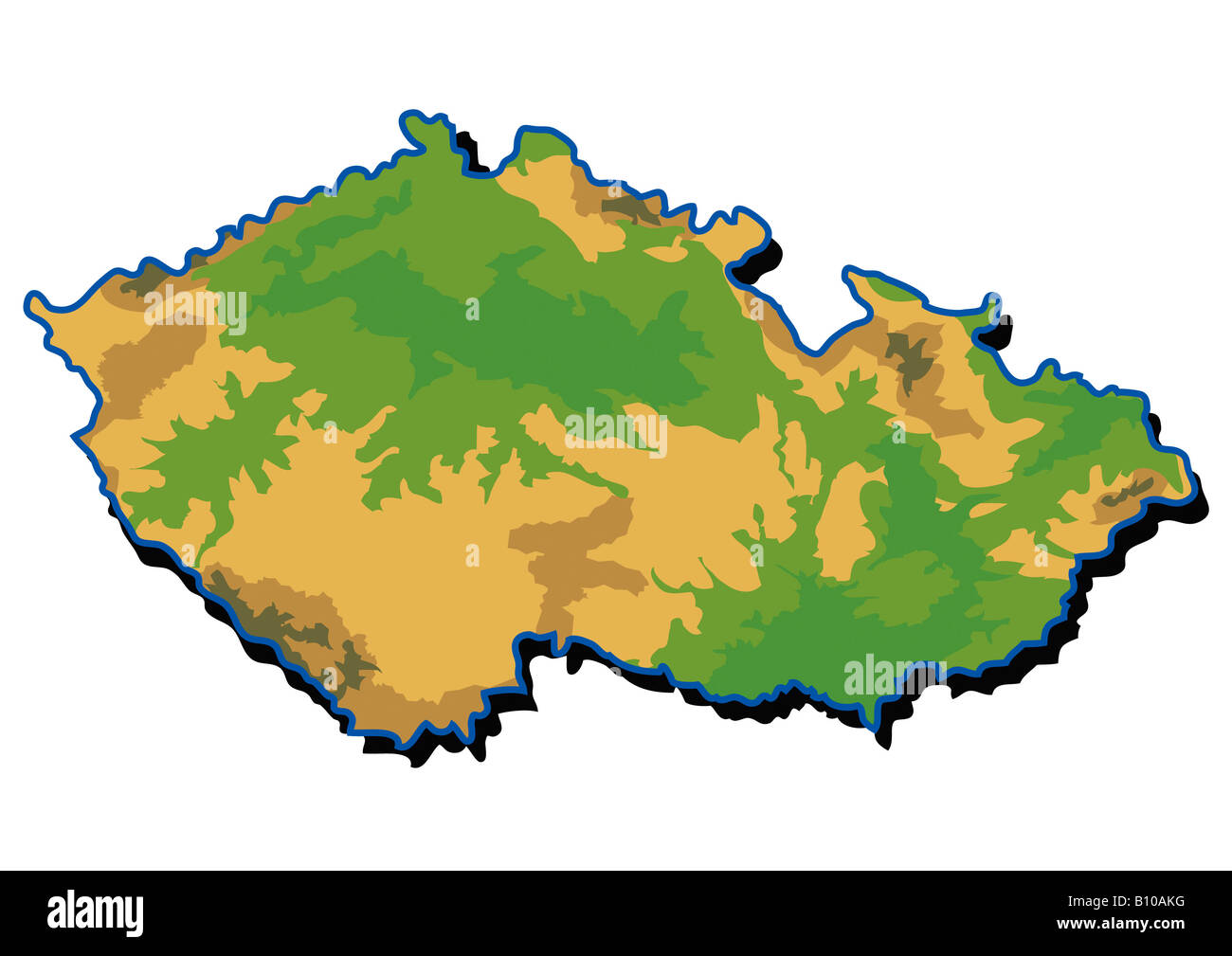 Mappa della repubblica ceca immagini e fotografie stock ad alta ...