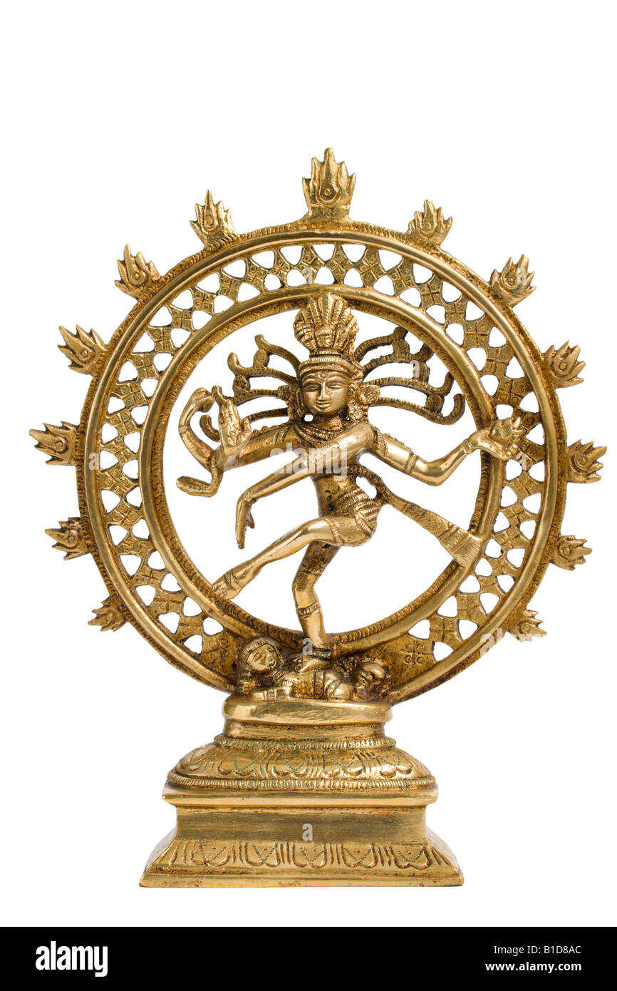 Statua di indian dio indù Shiva Nataraja signore della danza isolato su ...