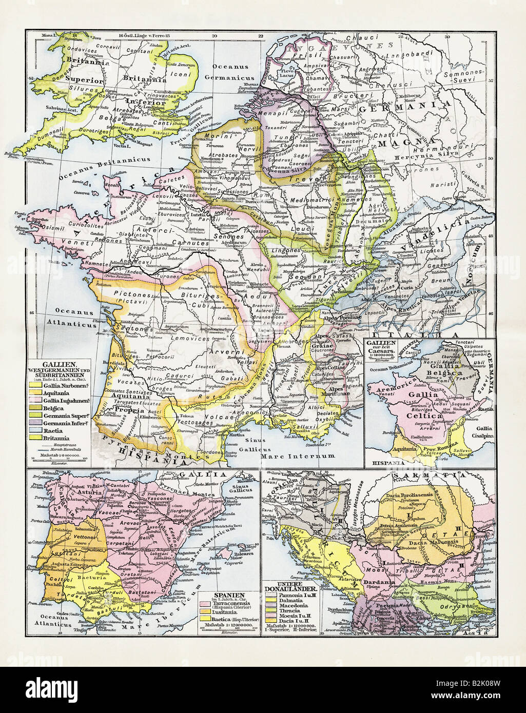 Cartografia, mappe storiche, mondo antico, Impero Romano, Province ...