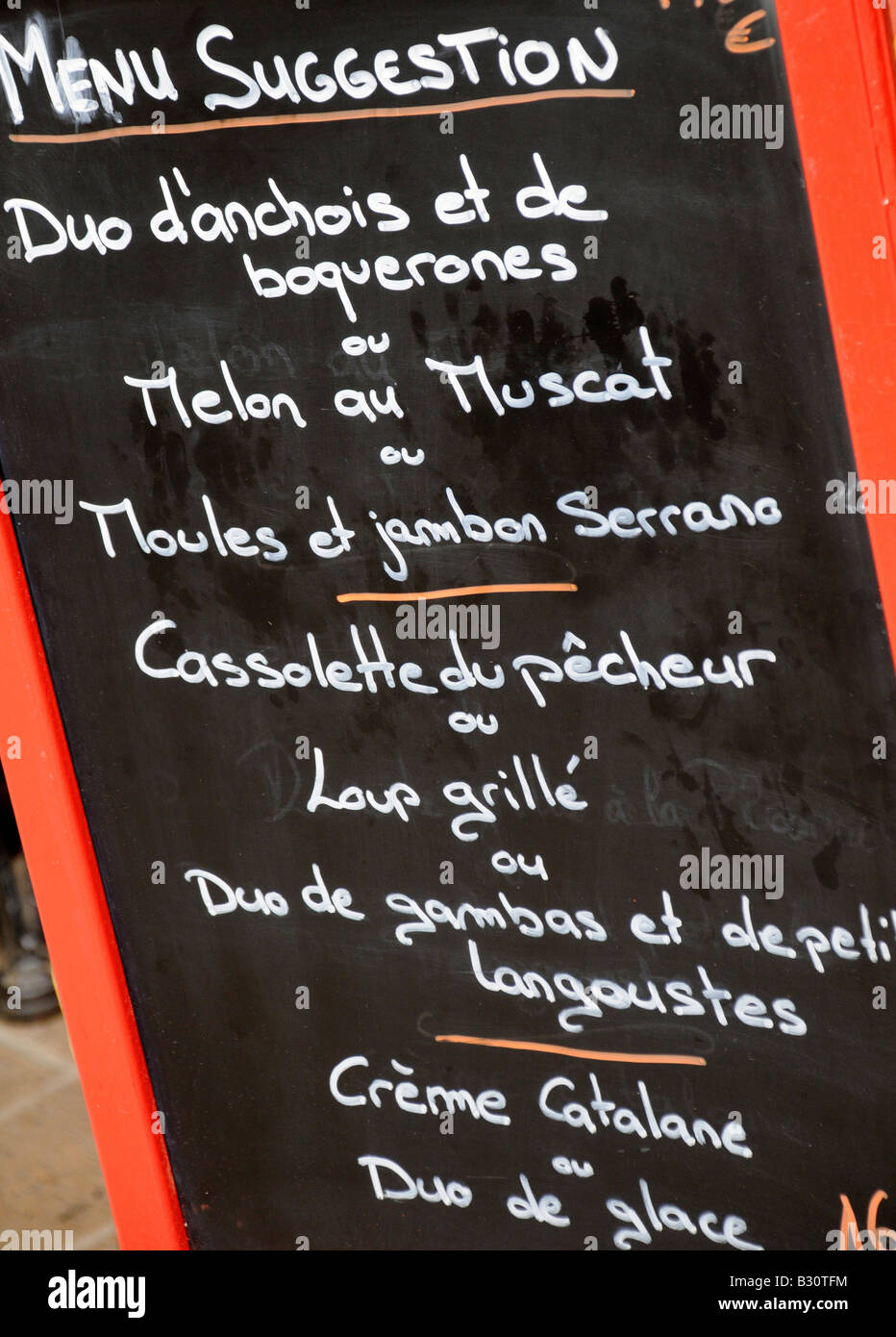 Menu francese immagini e fotografie stock ad alta risoluzione - Alamy