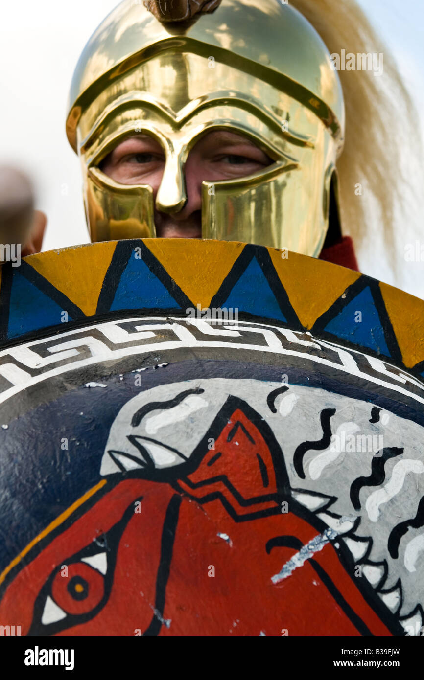 Antico Soldato Spartano Soldato Bronzo Antico "Soldato Romano" H Cm.