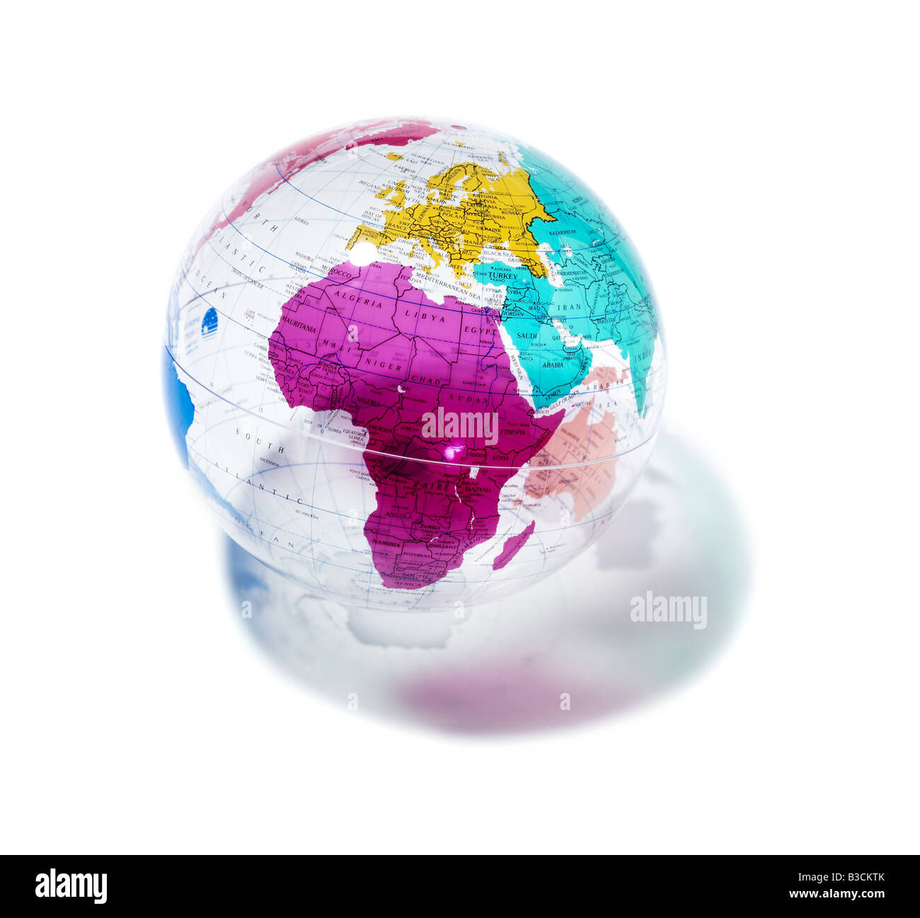 Africa sul mappamondo trasparente immagini e fotografie stock ad alta ...