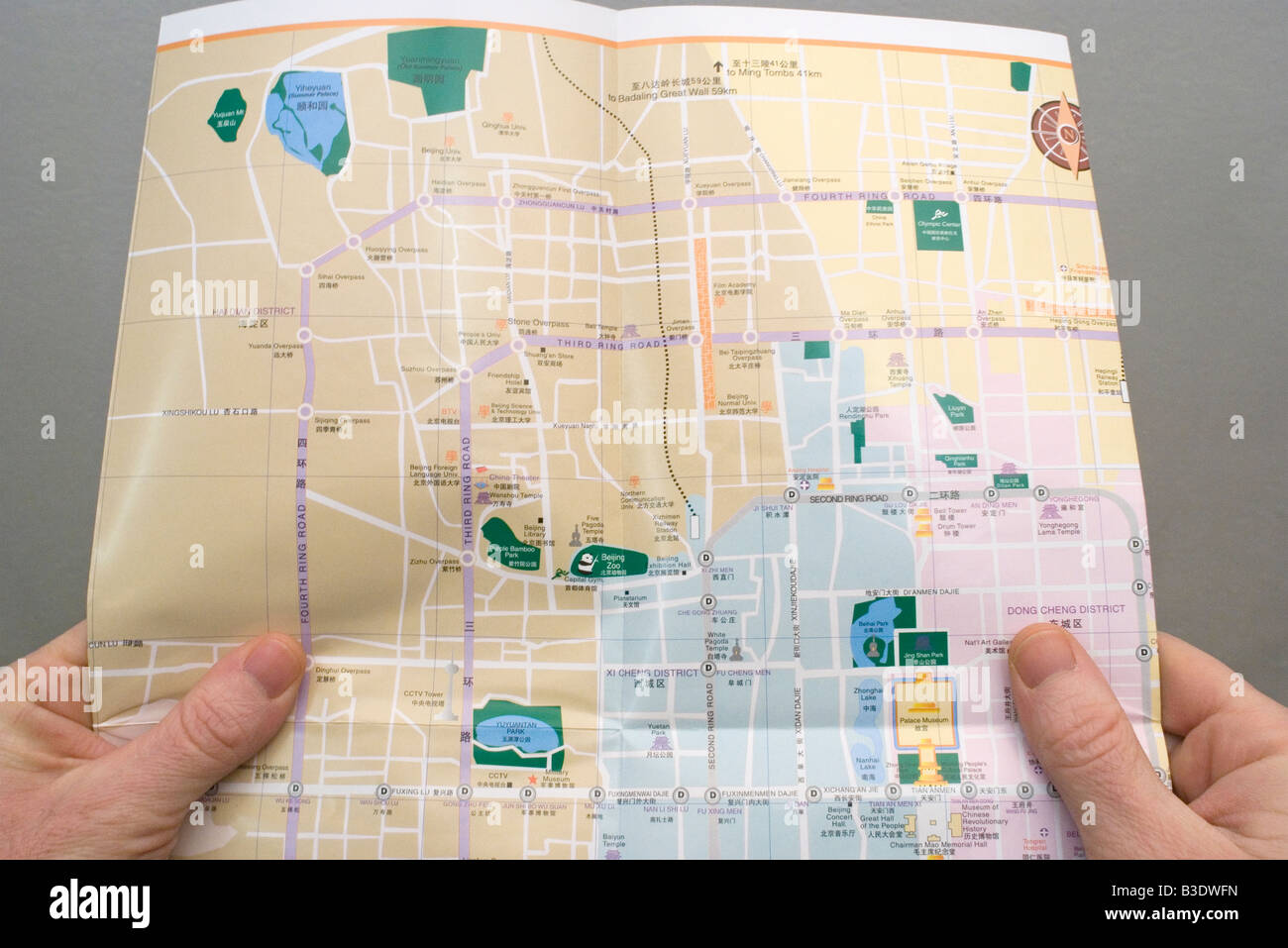 Consulting Pechino mappa della città Foto stock - Alamy