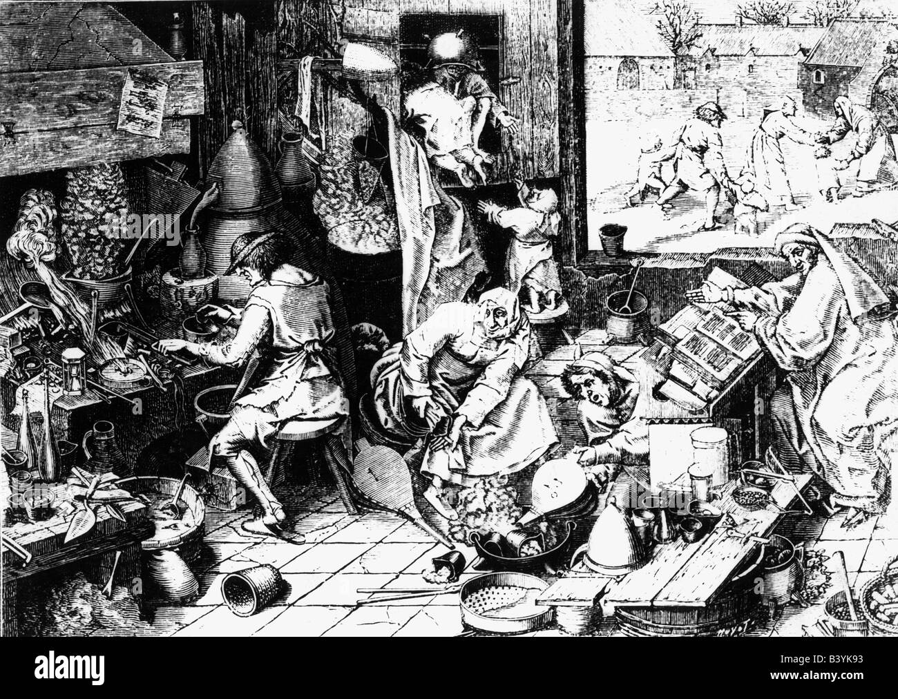 Incisione di jerome cook dopo pieter brueghel the elder immagini e ...