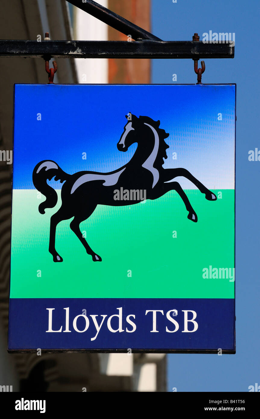 Segno del cavallo nero della banca dei lloyds immagini e fotografie ...
