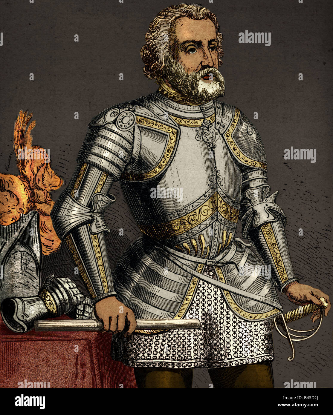 Conquest of mexico by hernando cortez immagini e fotografie stock ad ...