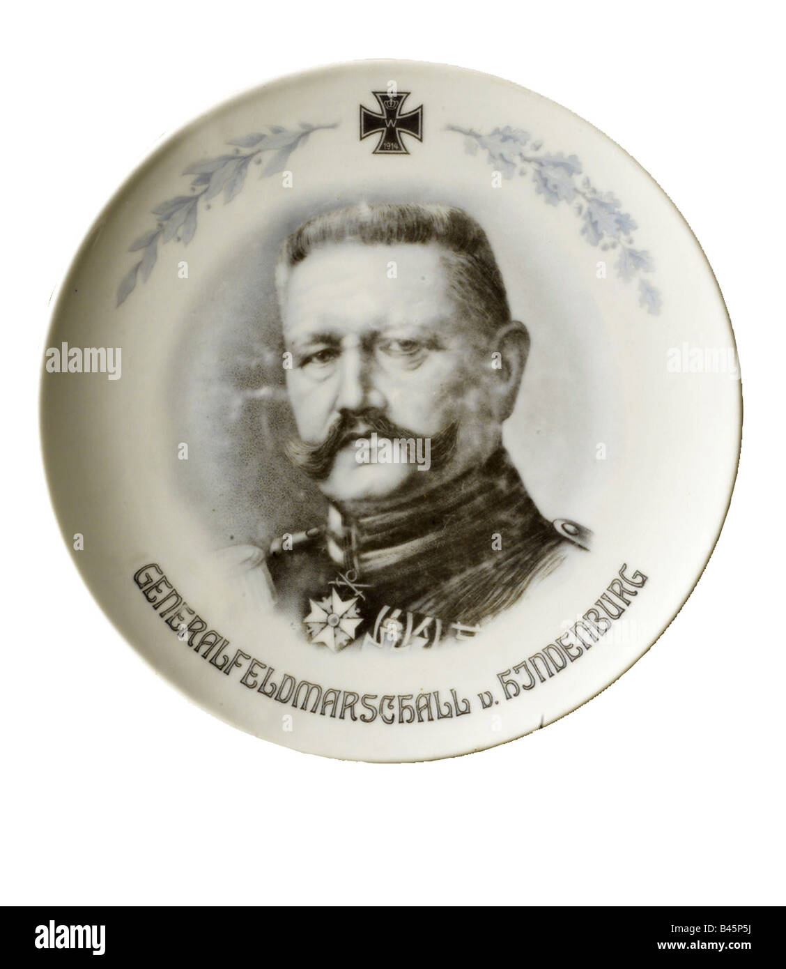 Belle arti, porcellana, piastra, feldmaresciallo Paul von Hindenburg ...
