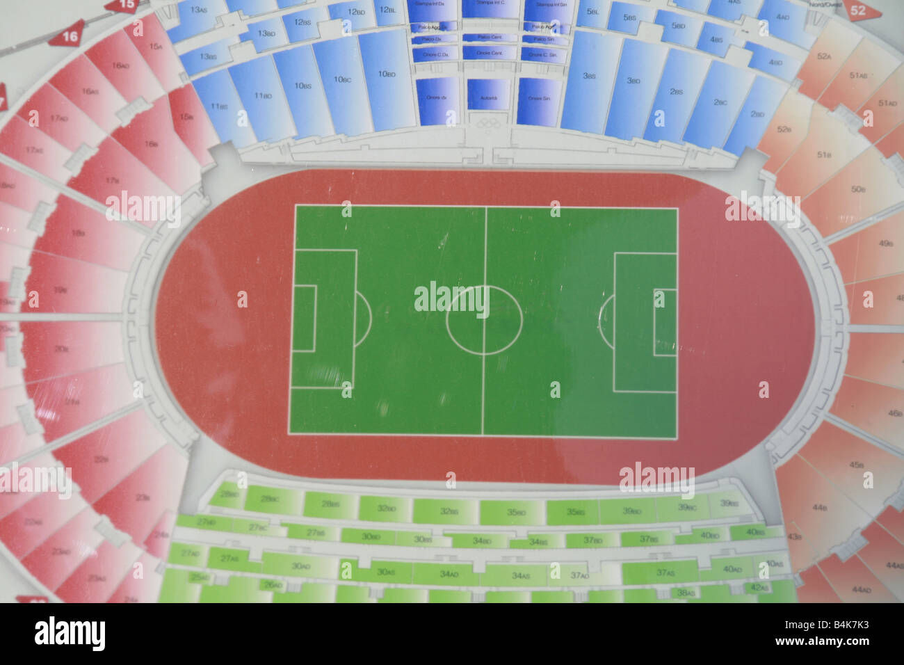 Mappa di layout al di fuori dello stadio Olimpico di Roma Foto stock ...