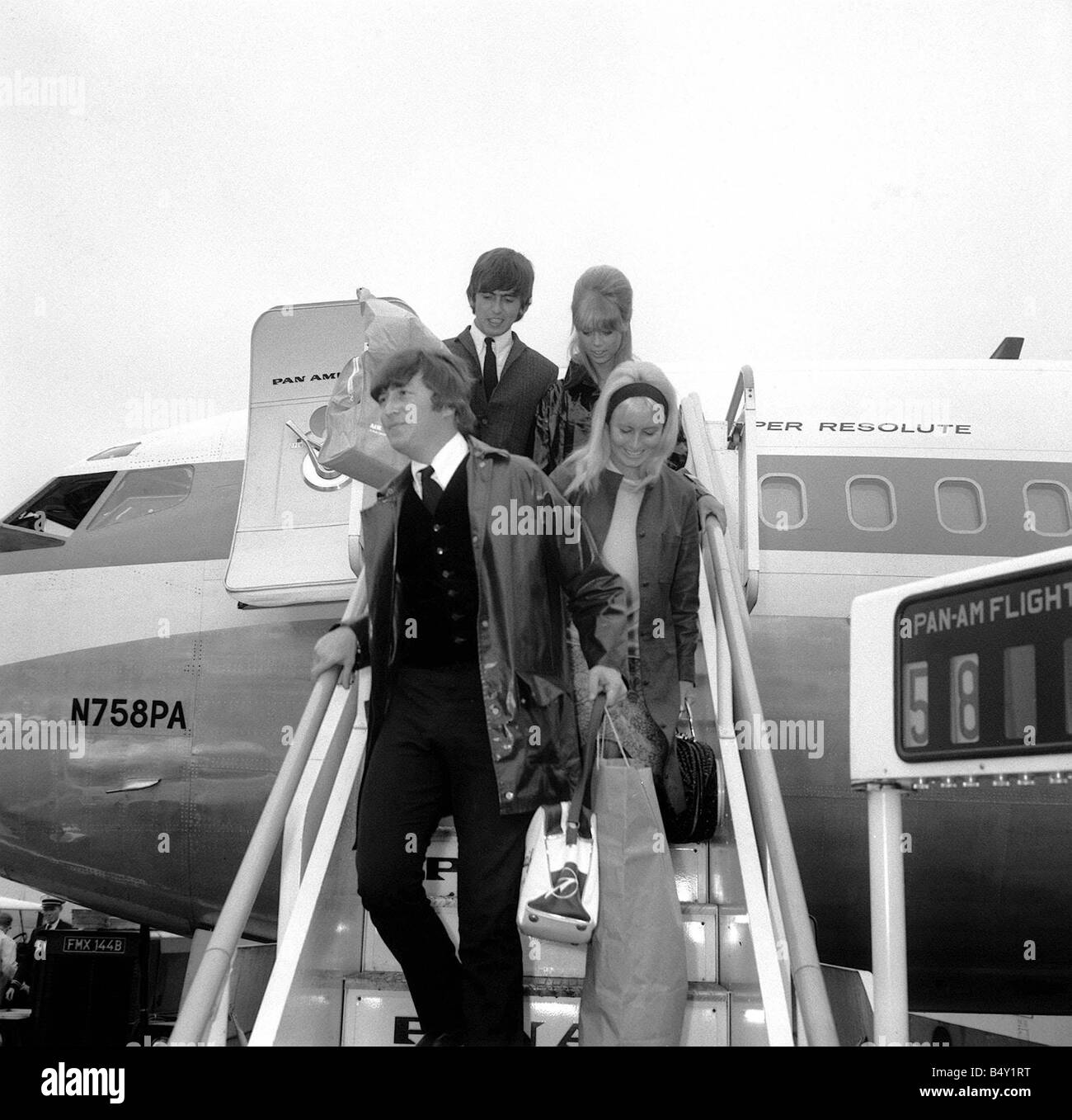 Gruppo pop The Beatles Maggio 1964 John Lennon Paul McCartney Ringo Starr George Harrison due ...