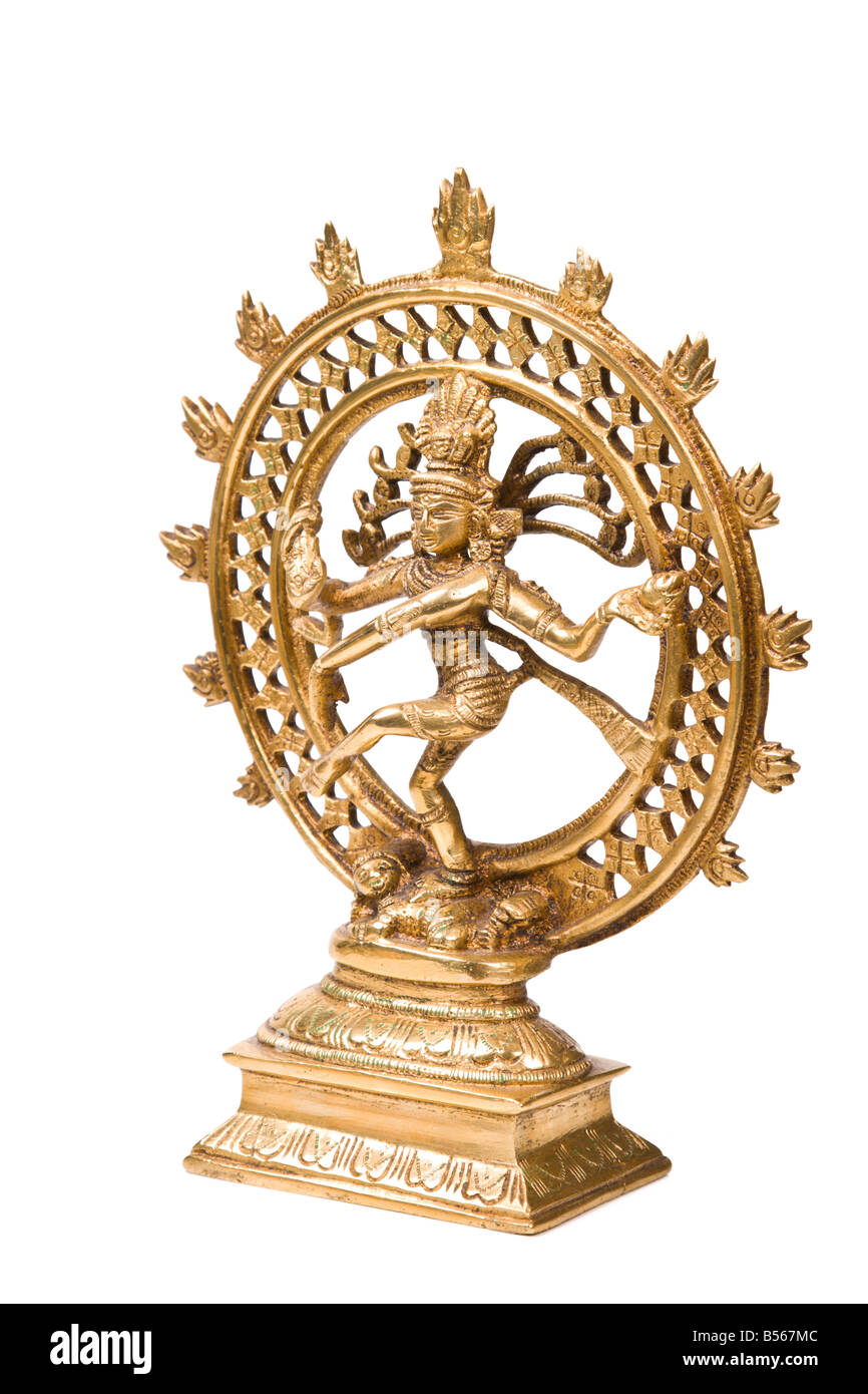 Statua di indian dio indù Shiva Nataraja signore della danza isolato su ...