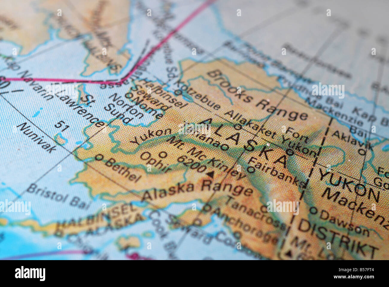 Cartina alaska immagini e fotografie stock ad alta risoluzione - Alamy