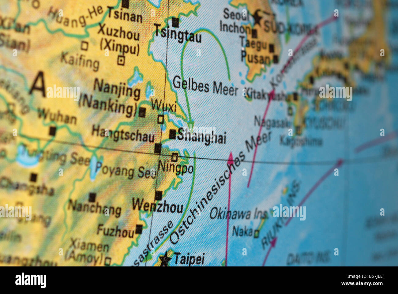 Asia mappa di shanghai immagini e fotografie stock ad alta risoluzione ...