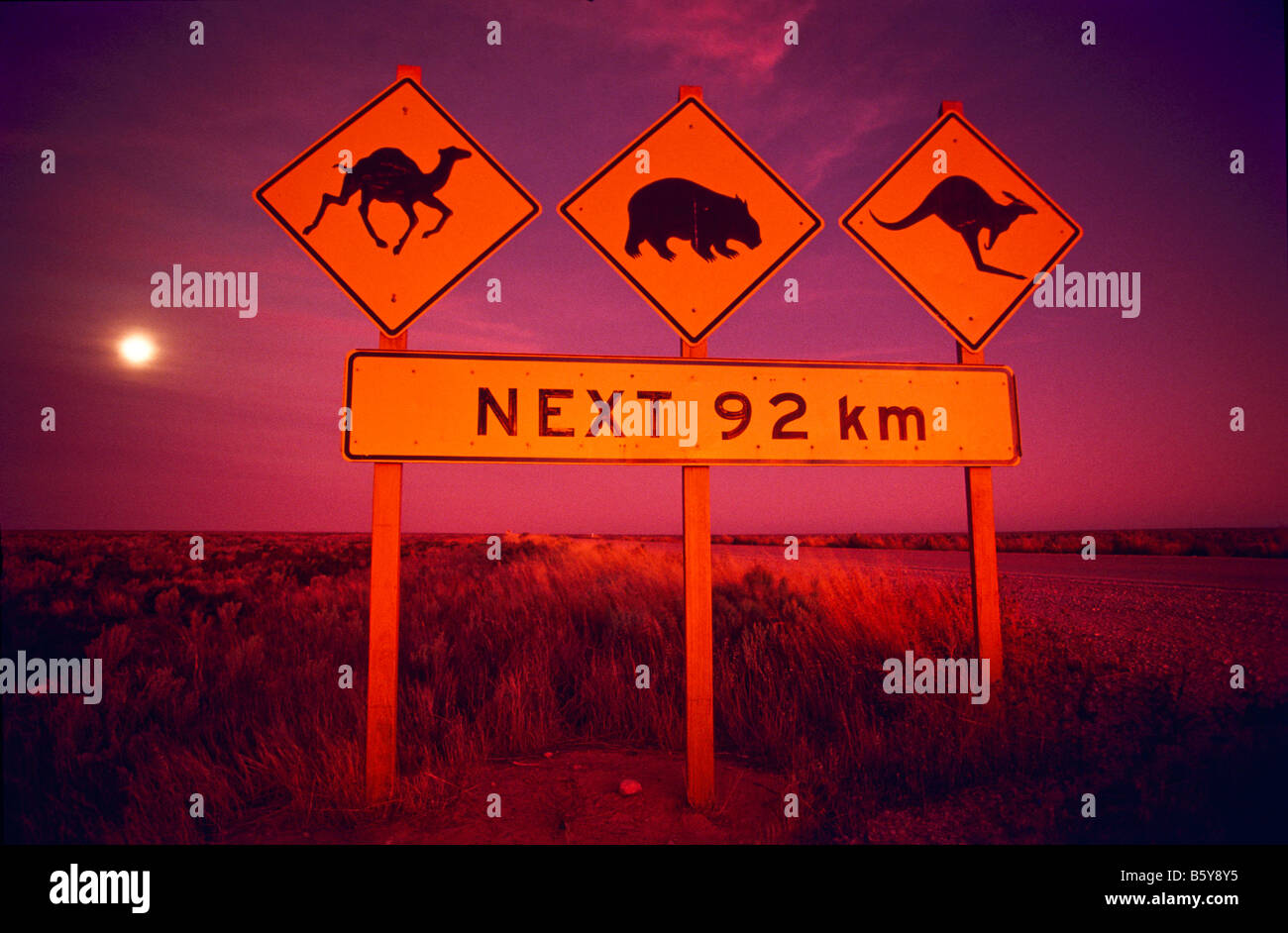 Cartello stradale di segno di fauna selvatica animale immagini e ...